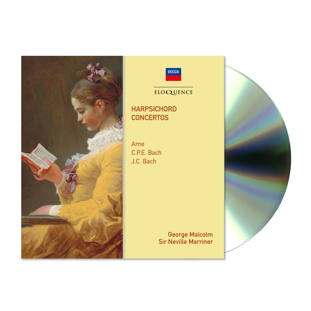 Arne, C.P.E. Bach, J.C. Bach: Harpsichord Concertos (CD) by George Malcolm | Classics Direct ...